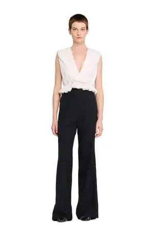Sandro Satin Stripe Suit Trousers