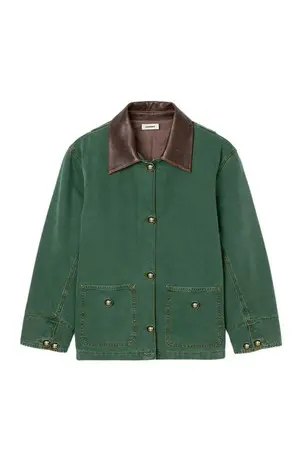 Sandro Quilted Workwear Jacket - Dark Green