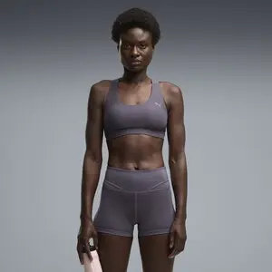 PUMA Cloudspun Ultra Soft Mid Impact Sports Bra - Gray