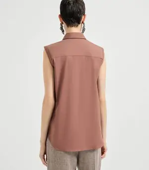 Brunello Cucinelli Stretch-cotton Poplin Shirt - Orange