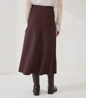 Brunello Cucinelli Virgin Wool-blend Twill Flute Skirt