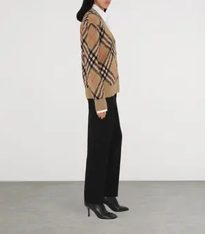 Burberry Wool-mohair Check Cardigan