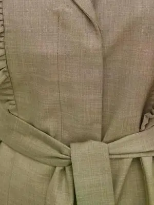 BRUUNS BAZAAR Ruffle-detail Belted Mini Dress