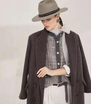 Brunello Cucinelli Virgin Wool-cashmere Belted Trench Coat