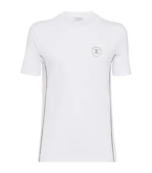 Brunello Cucinelli Techno Jersey Logo T-shirt