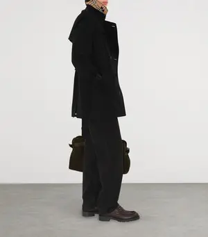 Burberry Cotton Kensington Short Trench Coat - Black