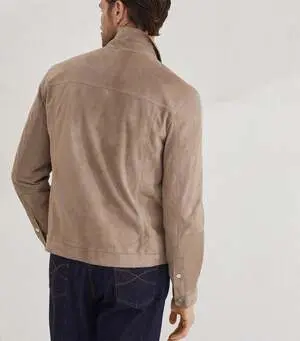 Brunello Cucinelli Suede Four-pocket Jacket - Brown