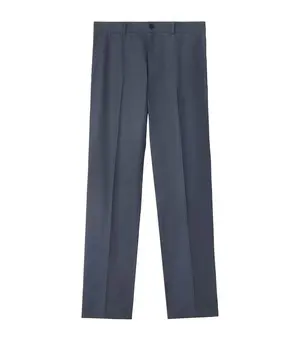 Burberry Cotton Tailored Trousers Grey