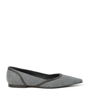 Brunello Cucinelli Embroidered Flats For Women