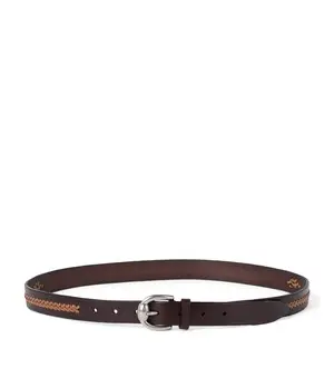 Brunello Cucinelli Leather Braided Belt - Brown