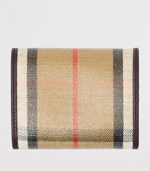 Burberry Check Compact Wallet - Beige