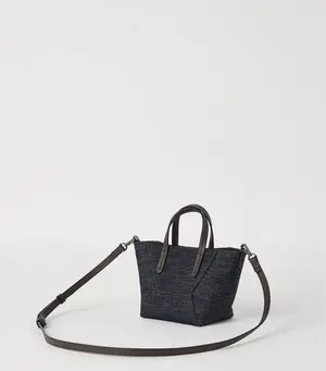 Brunello Cucinelli Mini Denim-effect Bc Duo Tote Bag