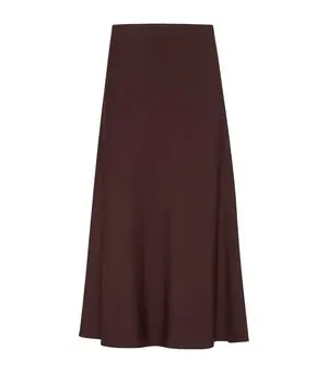 Brunello Cucinelli Virgin Wool-blend Twill Flute Skirt