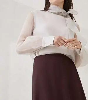 Brunello Cucinelli Virgin Wool-blend Twill Flute Skirt
