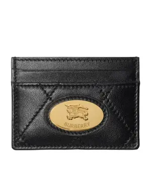 Burberry Leather Quilted Card Holder - Black