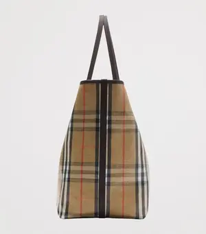 Burberry Large Canvas Highlands Tote Bag - Beige