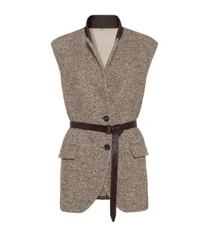 Brunello Cucinelli Long Sleeve Vests For Women