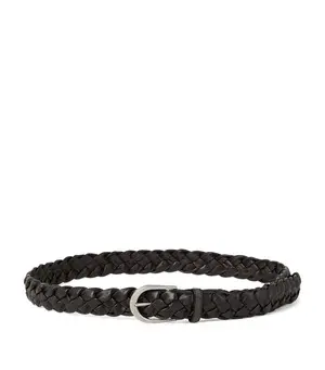 Brunello Cucinelli Braided Leather Belt - Brown