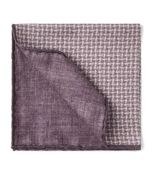 Brunello Cucinelli Silk Patterned Pocket Square - Red