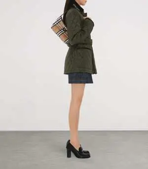 Burberry Mini Check Shoulder Bag - Beige
