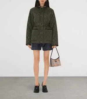 Burberry Mini Check Shoulder Bag - Beige