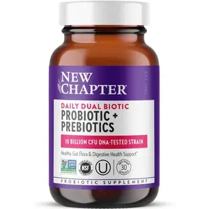 NEW CHAPTER Daily Dual Biotic Probiotic + Prebiotic 30 Capsules - One-color