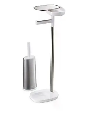 JOSEPH JOSEPH Stainless-steel Shelf Toilet Holder - Grey
