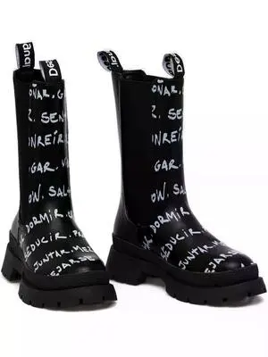 Desigual Lettering-print Chelsea Boots