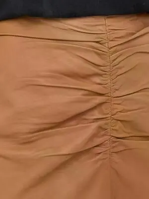 NOTES DU NORD Leather Front-slit Midi Skirt
