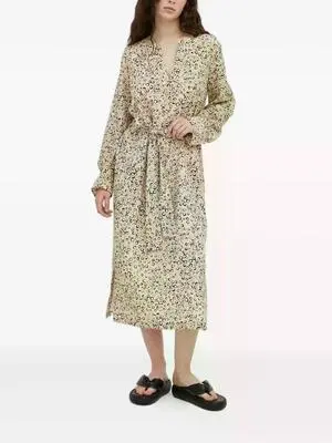 DRYKORN Aidana Belted Print Midi Dress - Neutrals
