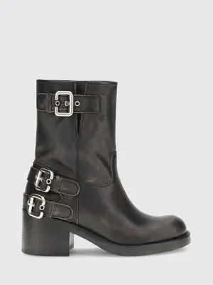 Chloé Buckled Leather Ankle Boots - Black