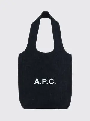 A.p.c. A.P.C. Ninon Small Tote Bag In Cotton Denim Indigo