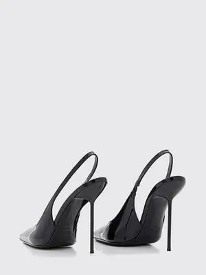 Paris Texas Lidia Patent Leather Slingback Pumps With High Heel - Black