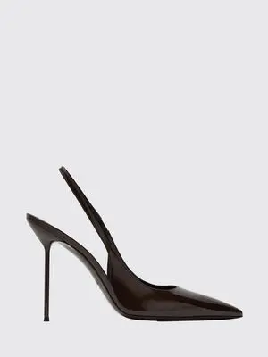 Paris Texas Paris Texas Lidia Patent Leather Slingback Pumps With High Heel Ebony