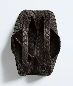 Bottega Veneta Intrecciato Leather Campana Shoulder Bag - Fondant