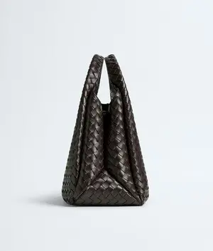 Bottega Veneta Intrecciato Leather Campana Shoulder Bag - Fondant