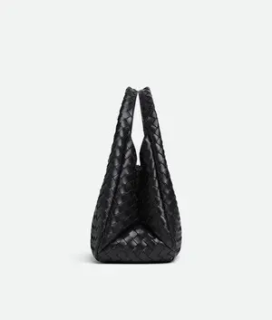 Bottega Veneta Intrecciato Leather Shoulder Bag - Black