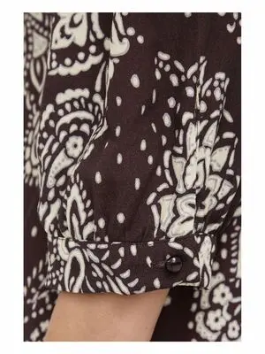 Sisley Paisley-print V-neck Mini Dress