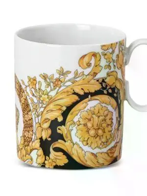Versace Baroque-print Mug - White