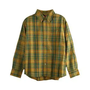 THE ELDER STATESMAN Plaid Pashmina Big Shirt