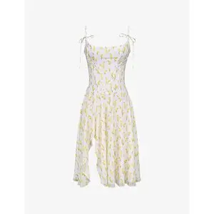 House Of Cb Yvette Floral-print Woven Midi Dress