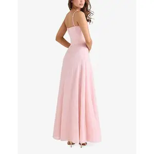 House of CB Esme Floral Chiffon Maxi Dress - Blush Pink