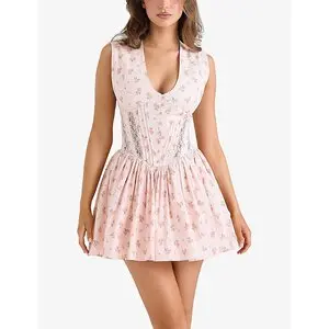 knee length dresses for ladies Ruffle Collar Mauve Mini Dress | Trendy Women's Dress