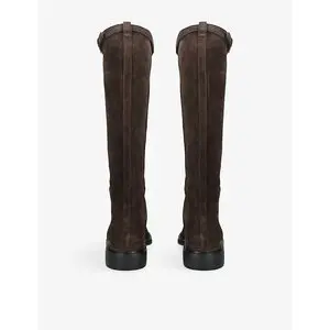 TOD'S Gomma Suede Knee-high Boots
