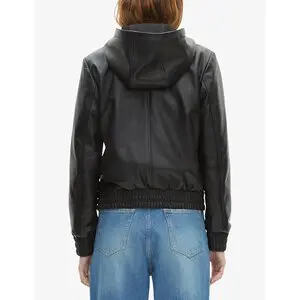 The Kooples Hooded Leather Jacket