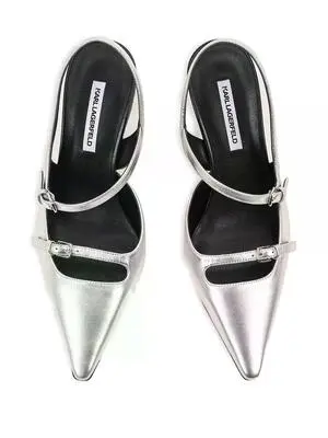 Karl Lagerfeld Buckle-detail Slingback Pumps