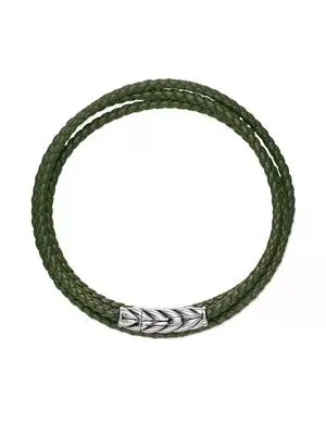 David Yurman Sterling Chevron Triple Wrap Bracelet