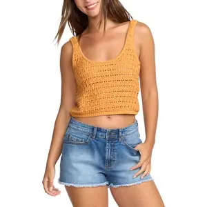 BILLABONG Open Stitch Crop Sweater Tank