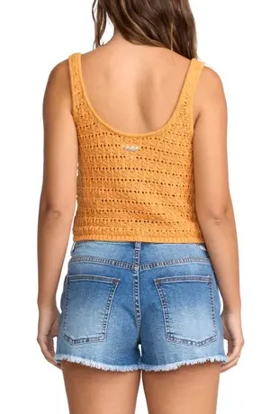 BILLABONG Open Stitch Crop Sweater Tank