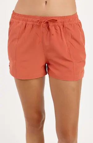 CALYPSA Board Shorts With Upf 50+ Sun Protection - Rust